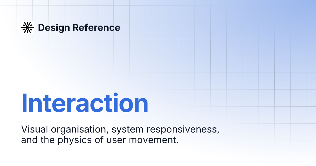 Interaction | Design Reference