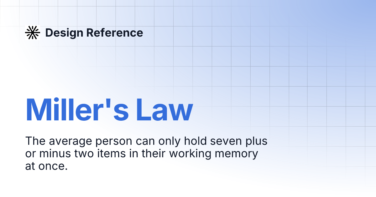 Miller's Law | Design Reference