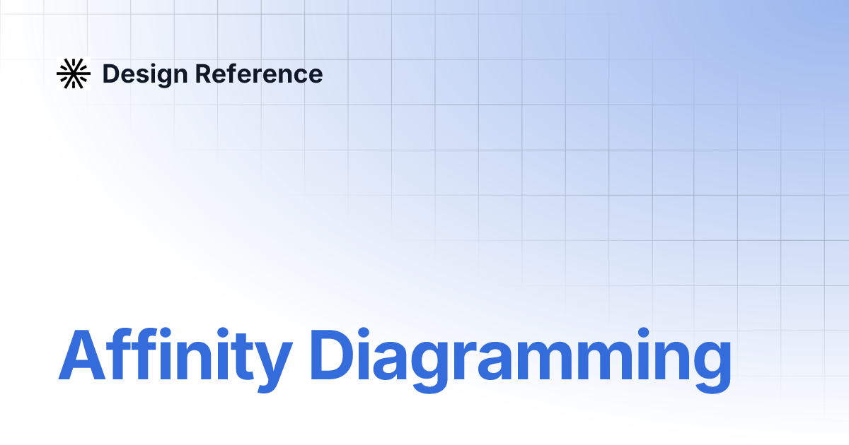Affinity Diagramming | Design Reference