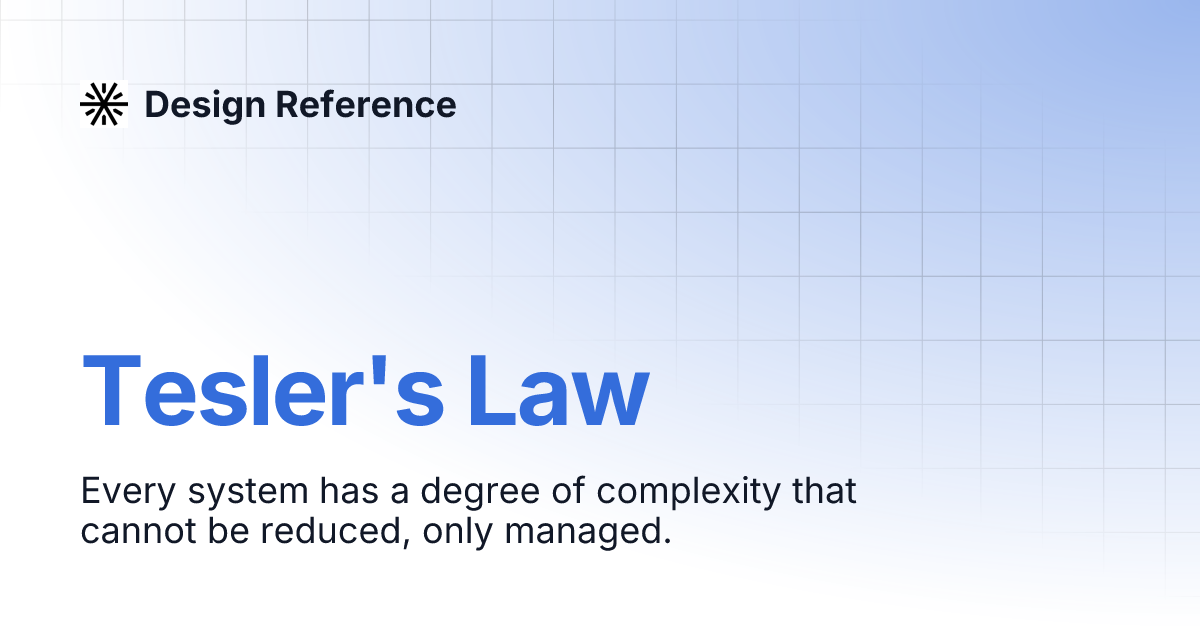 Tesler's Law | Design Reference