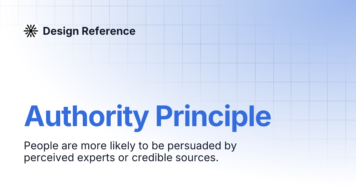 Authority Principle | Design Reference