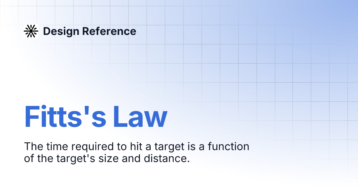 Fitts's Law | Design Reference