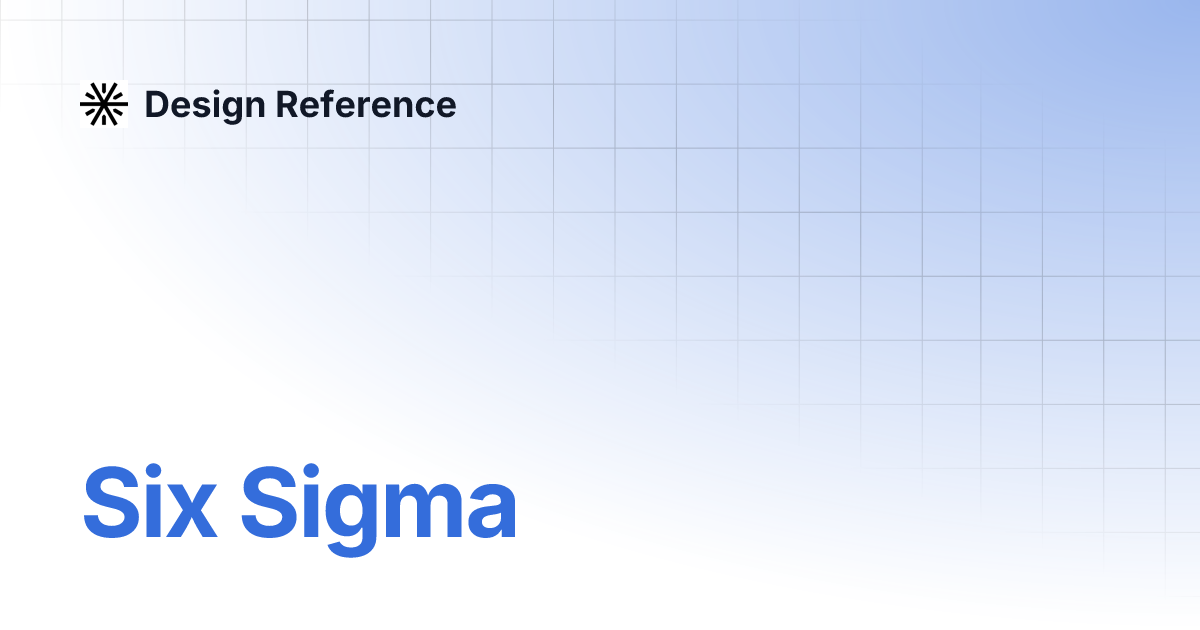 Six Sigma | Design Reference