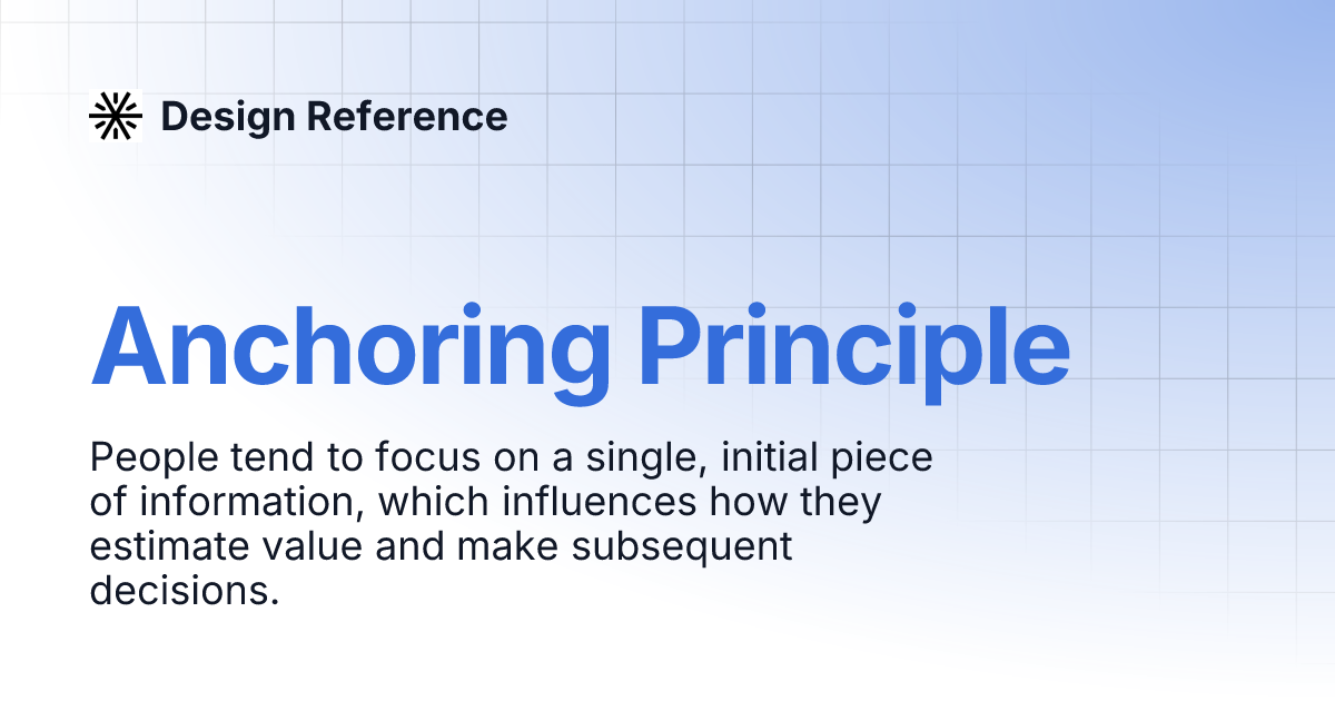 Anchoring Principle | Design Reference