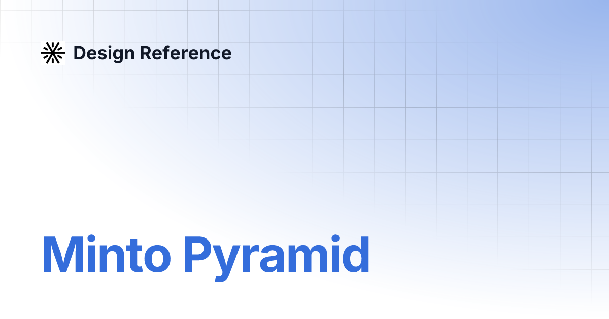 The Minto Pyramid | Design Reference
