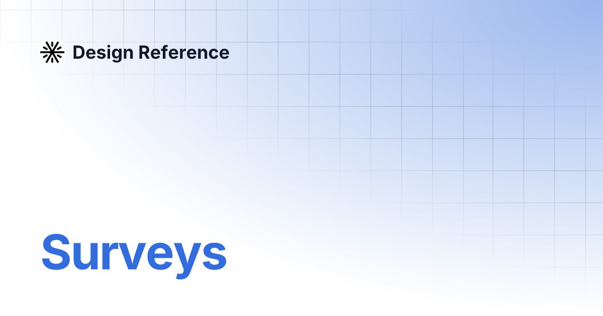 Surveys | Design Reference