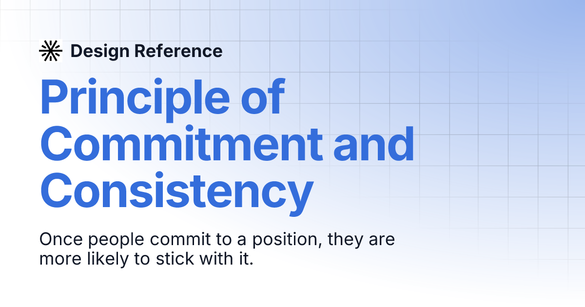 Principle of Commitment and Consistency | Design Reference