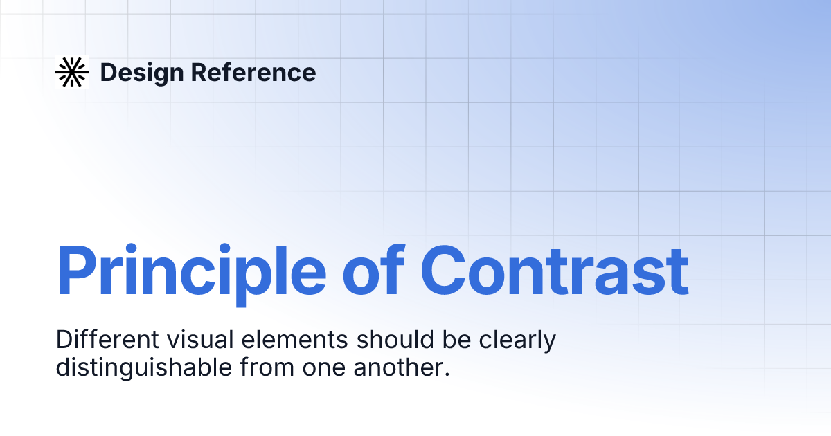 Principle of Contrast | Design Reference
