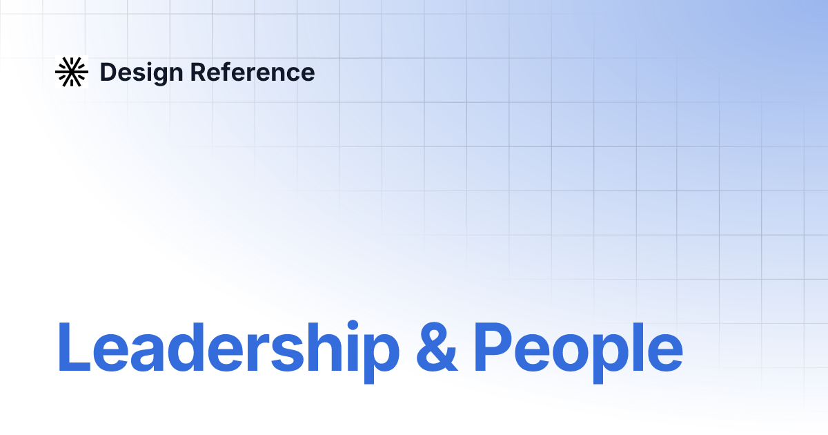 Leadership & People | Design Reference