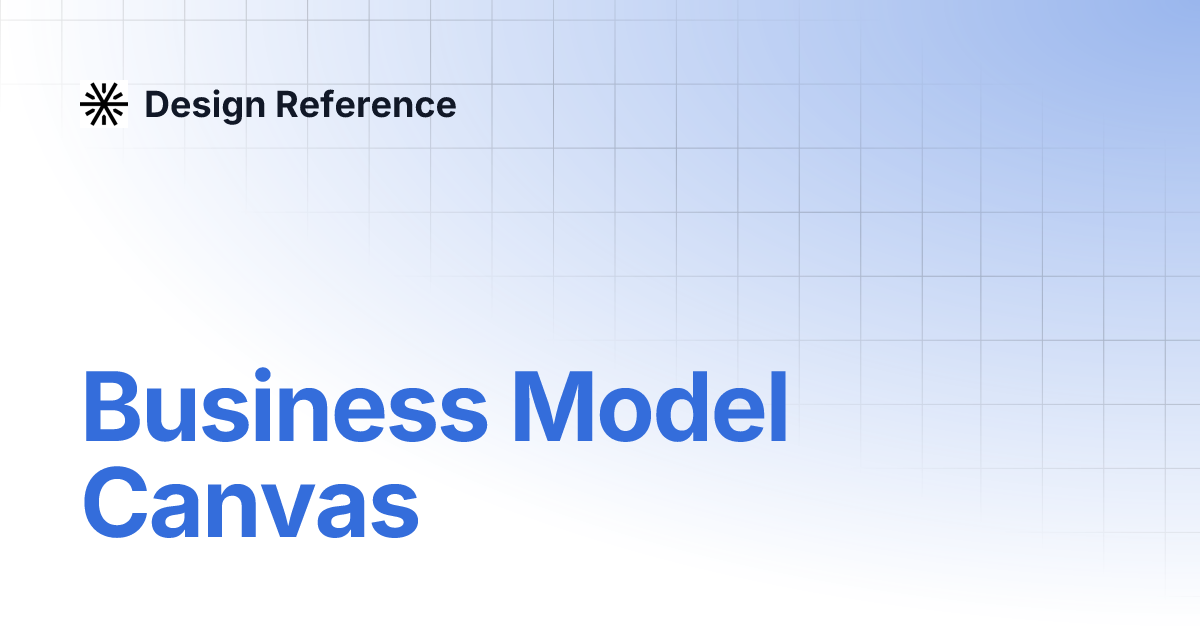 Business Model Canvas | Design Reference
